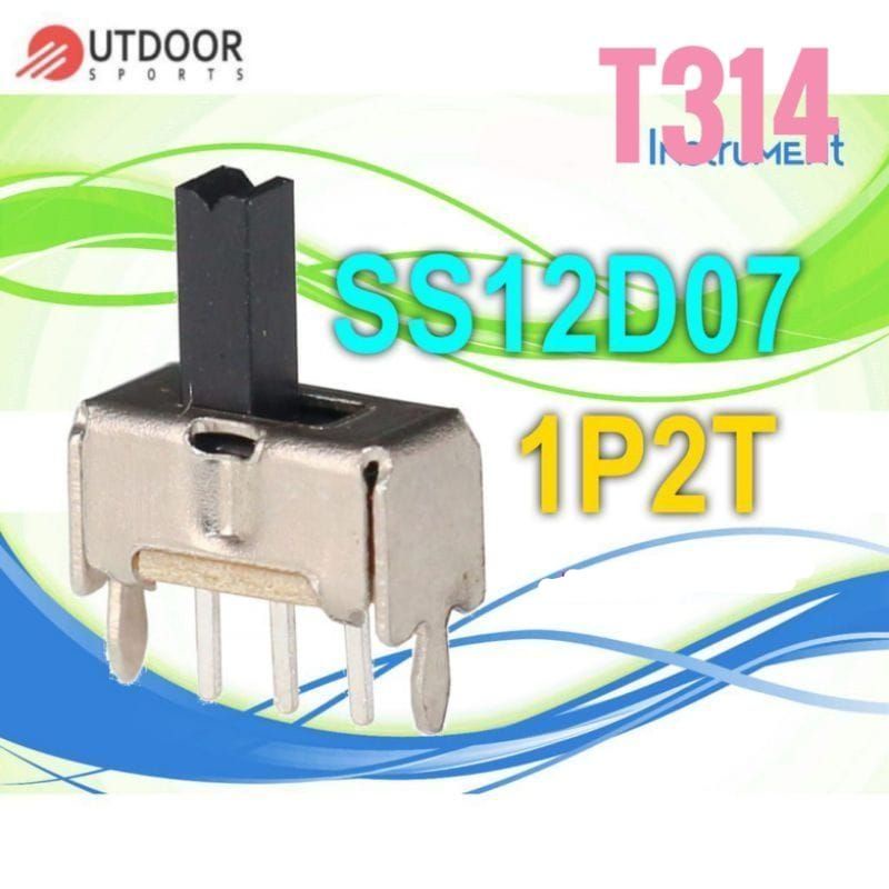 Jual 3 Pin Saklar Geser Mini Toggle Switch Slide 1P2T 3Pin SS12D07 | Shopee Indonesia