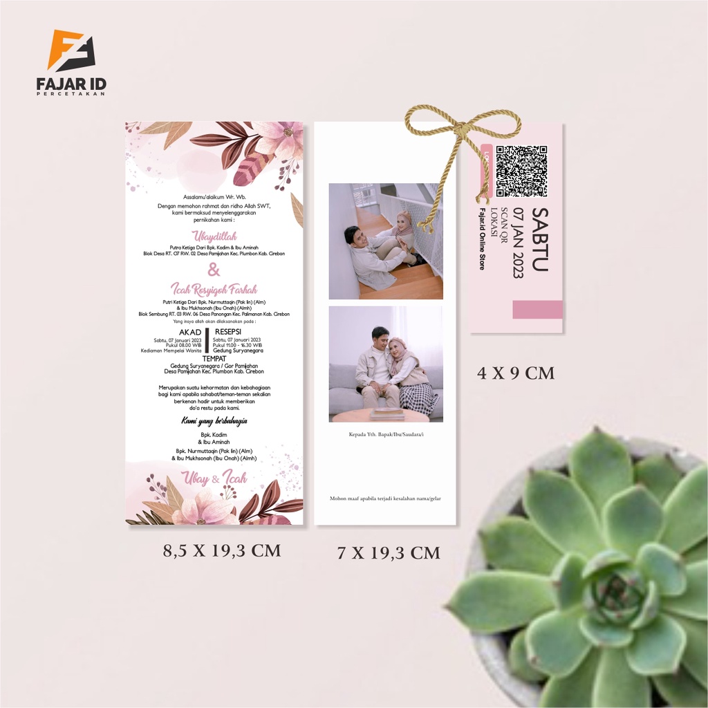 Jual Undangan Hang Tag Minimalis Elegan Mewah Terbaru - Undangan Viral ...