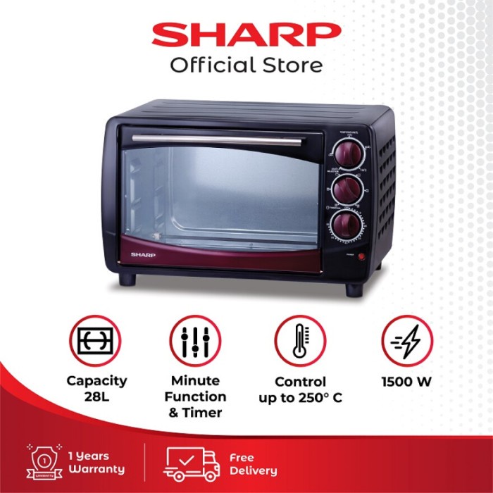 Jual Sharp Electric Oven Oven Listrik Premium Libre Series 28L Eo-28Lp ...