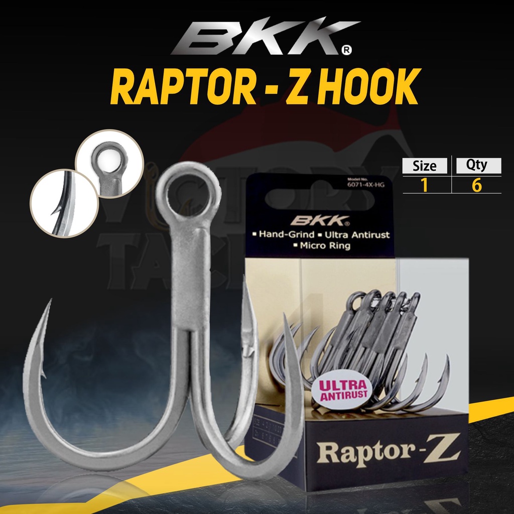 Jual EXTRA BONUS | Kail Pancing Hook Treble BKK RAPTOR Z 6071 4X HG ...