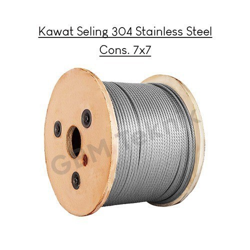 Jual Kawat Seling Stainless 304 2MM/ Wire Rope Stainless 304 2MM | Shopee Indonesia