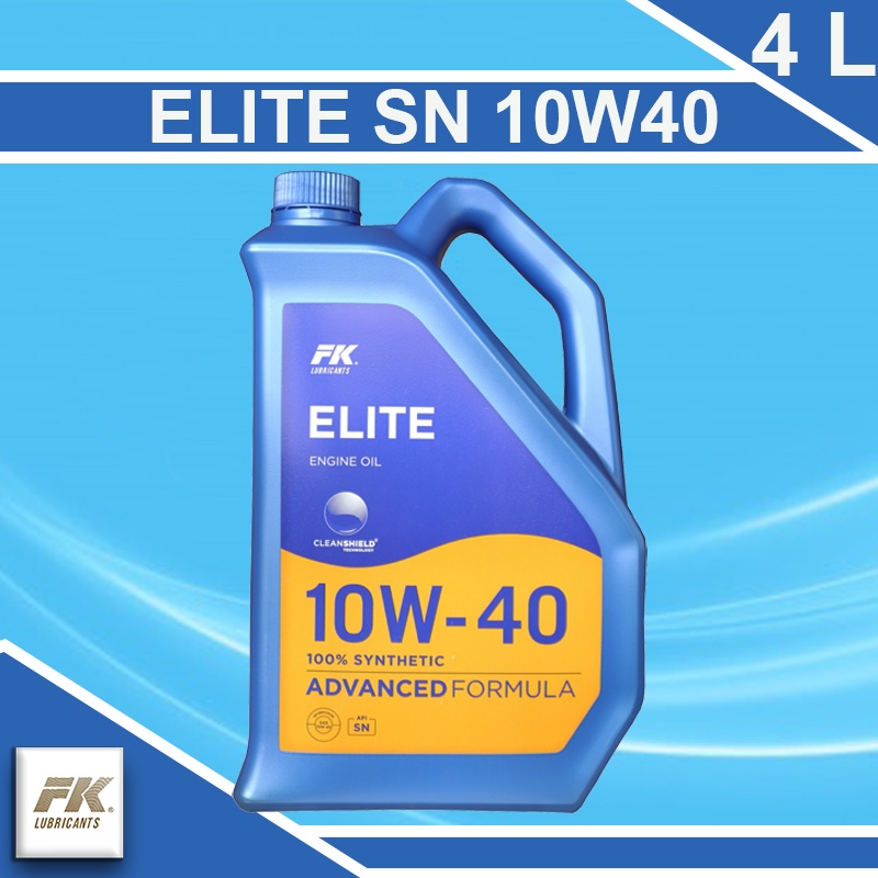 Jual oli fk lubricants, elite 10w40 sn 100% synthetic, 4 liter | Shopee ...