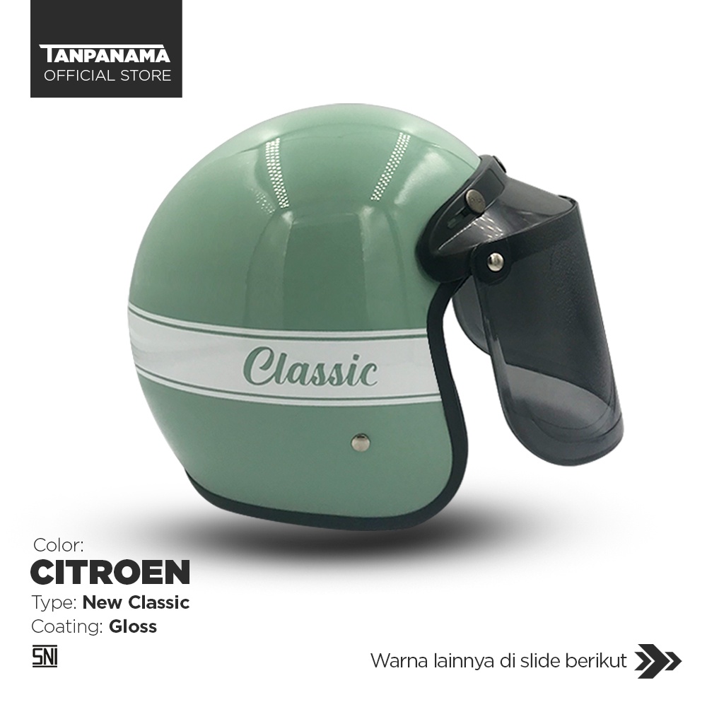 Jual Tanpanama Helm - Helm Bogo New Classic Warna Terbaru / Helm Retro ...