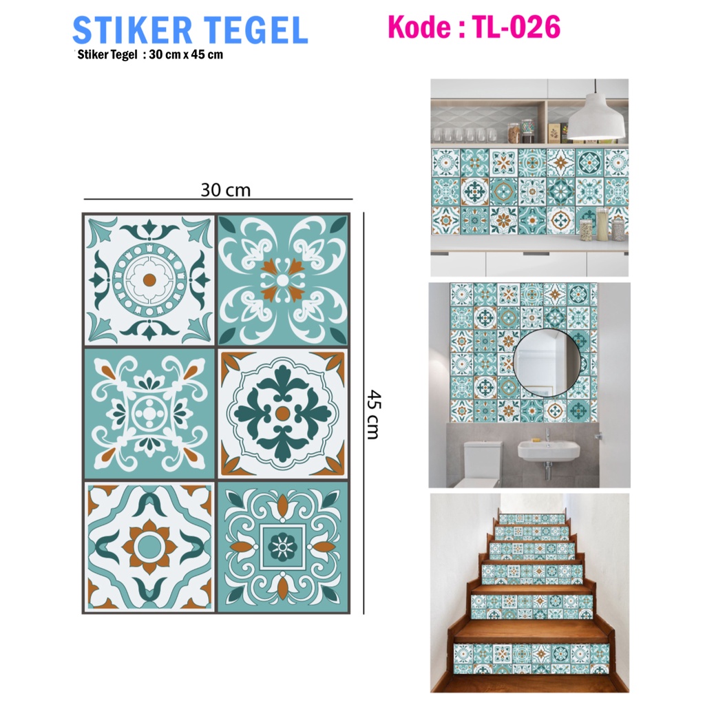 Jual Stiker Tegel Lantai Stiker Dekorasi Keramil Wallpaper Dinding ...