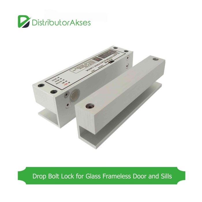 Jual Akses Drop Bolt Dropbolt Glass Door Frameless Electric Electronic ...