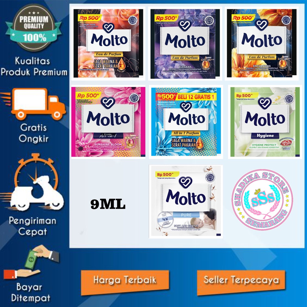Jual MOLTO SACHET EAU DE PARFUM / MOLTO ALL IN ONE / MOLTO PURE / MOLTO ...
