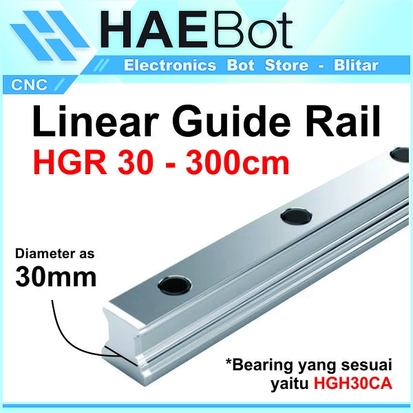 Jual [HAEBOT] Linear Rail Guide HGR30 30mm 300cm 3000mm Rel Laser CO2 ...