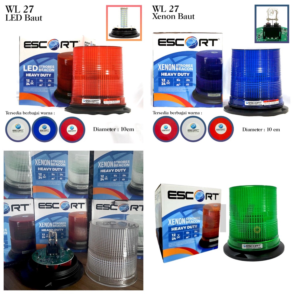 Jual Lampu Led Blitz Escort 6 Mode Xenon 12V - 24V | Shopee Indonesia