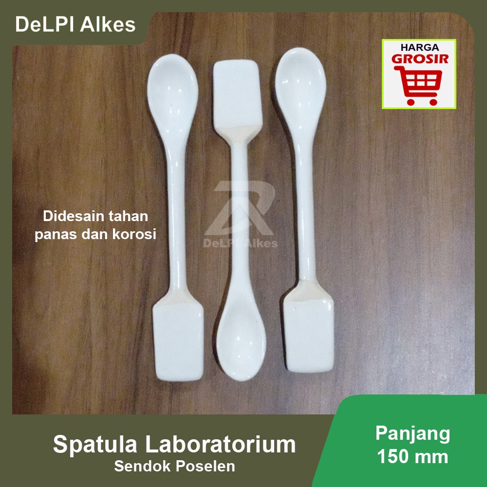 Jual Sendok Porselen Spatula Spoon Keramik Untuk Laboratorium | Shopee ...