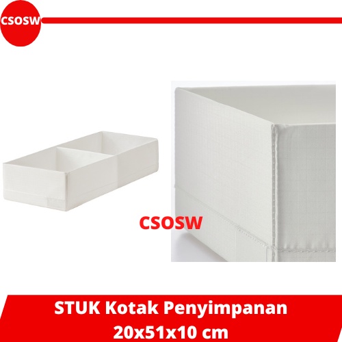 Jual IKSTUK Storage Box White Kotak Penyimpanan 2 Kompartemen Warna ...