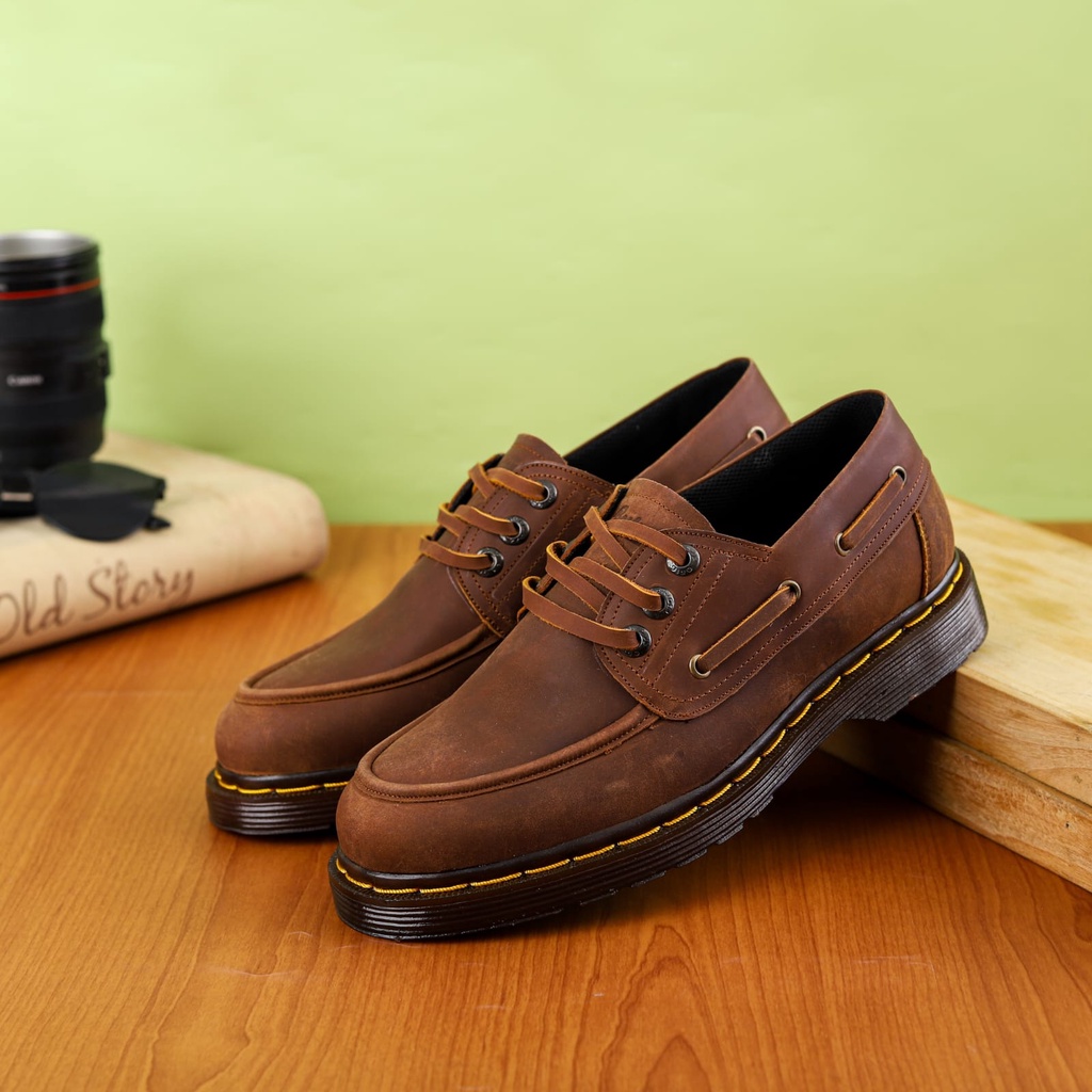 Jual sepatu boat shoes sepatu kulit pria sepatu kulit asi crazyhorse ...
