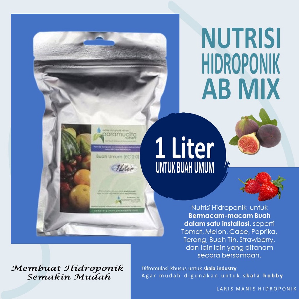 Jual AB Mix Buah Umum 1 Liter PARAMUDITA NUTRIENT Nutrisi Hidroponik | Shopee Indonesia