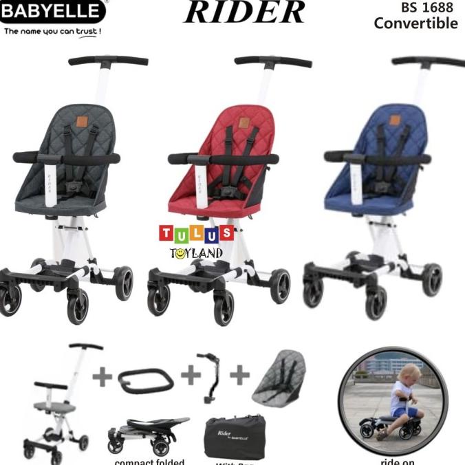 Jual Babyelle Rider Convertible Baby Elle Stroller board cabin size ...