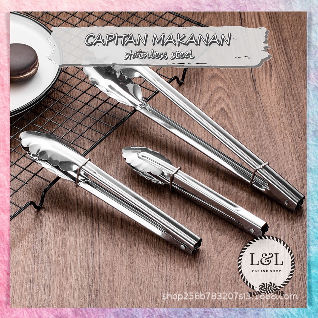 Jual Capitan Gorengan Stainless BBQ Kue Jepitan Makanan Tahan Panas ...