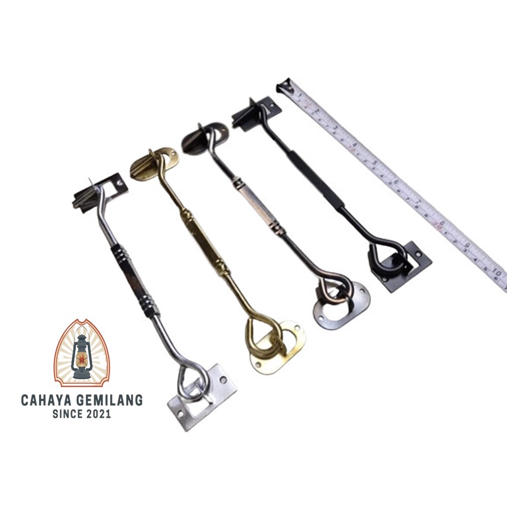 Jual Hak Angin Lamskar Jendela Segi Empat 8" Inch Hitam Antik Silver ...