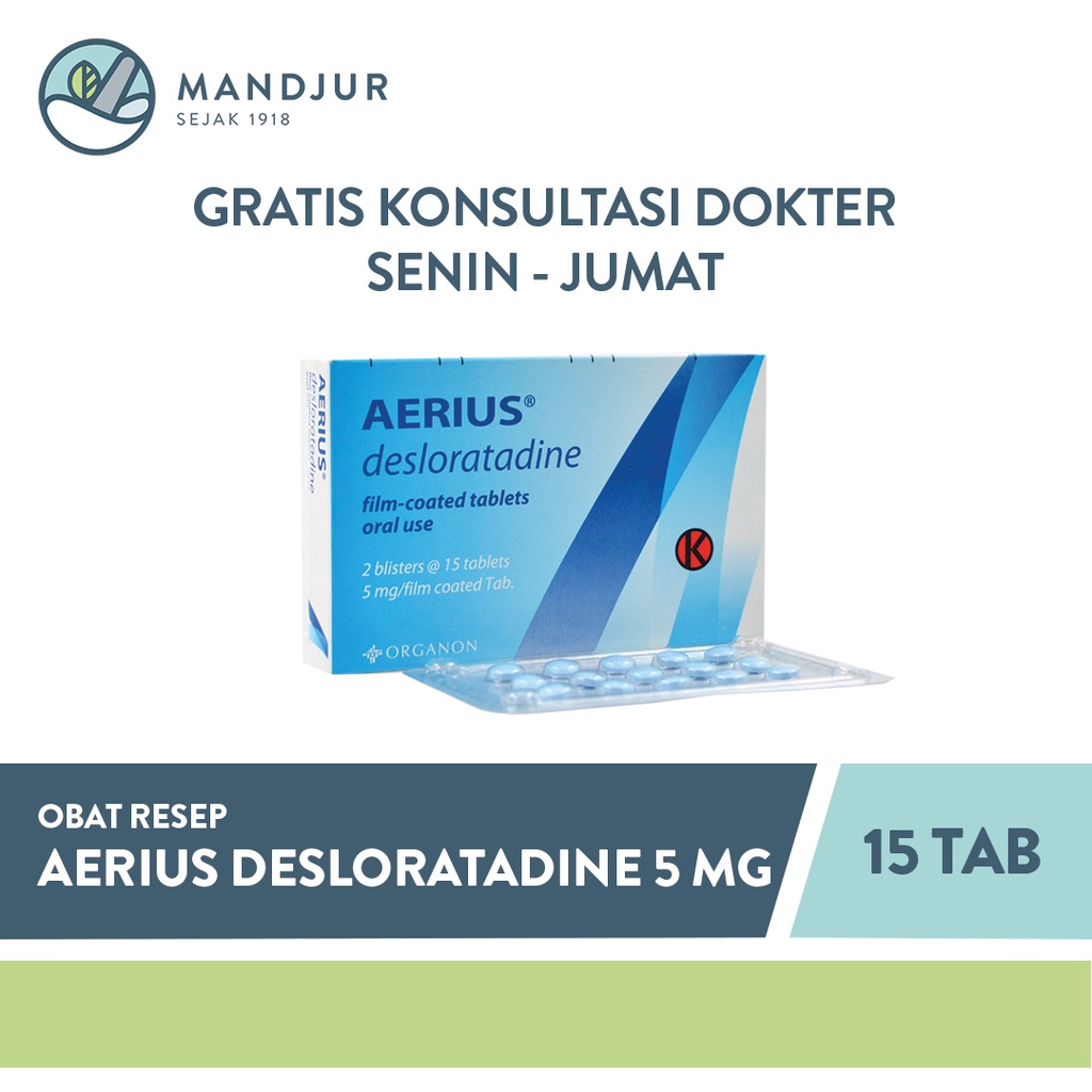 Jual Aerius 5 mg 15 Tablet | Shopee Indonesia