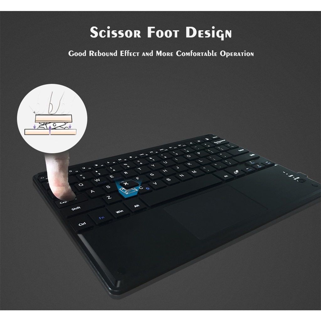 Jual COD Keyboard Bluetooth Ultra Slim Touchpad Android Laptop Kantor ...