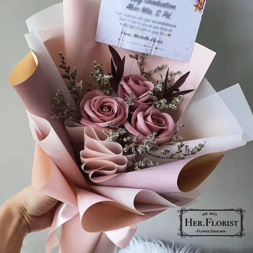 Jual TREN TERBARU HER.FLORIST [ORI] Triple Soap and Dried Flowers ...