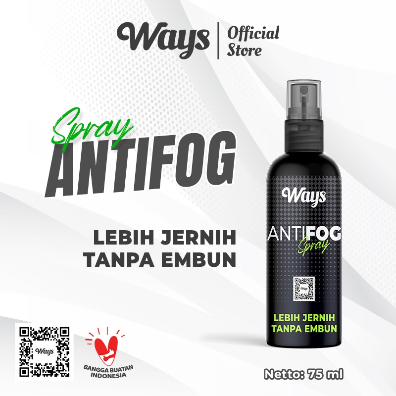 Jual WAYS Antifog Spray Anti Embun & Uap Pembersih Kacamata 75ml ...