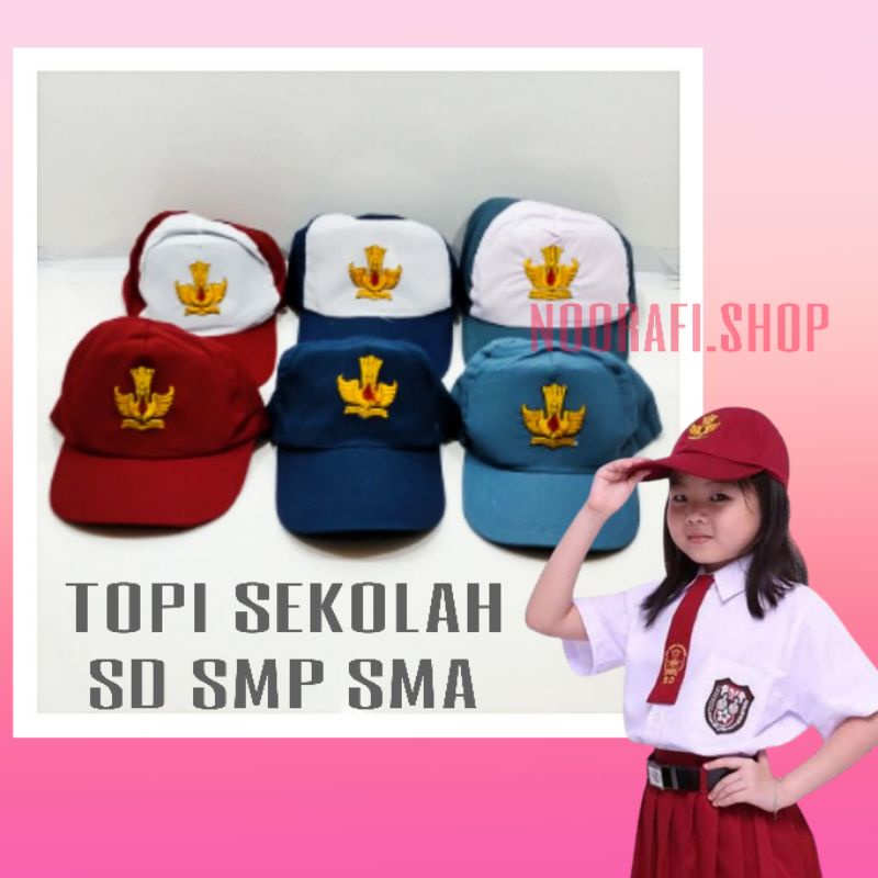 Jual TOPI SEKOLAH SD SMP SMA - TOPI ANAK SEKOLAH - SERAGAM SEKOLAH SD ...