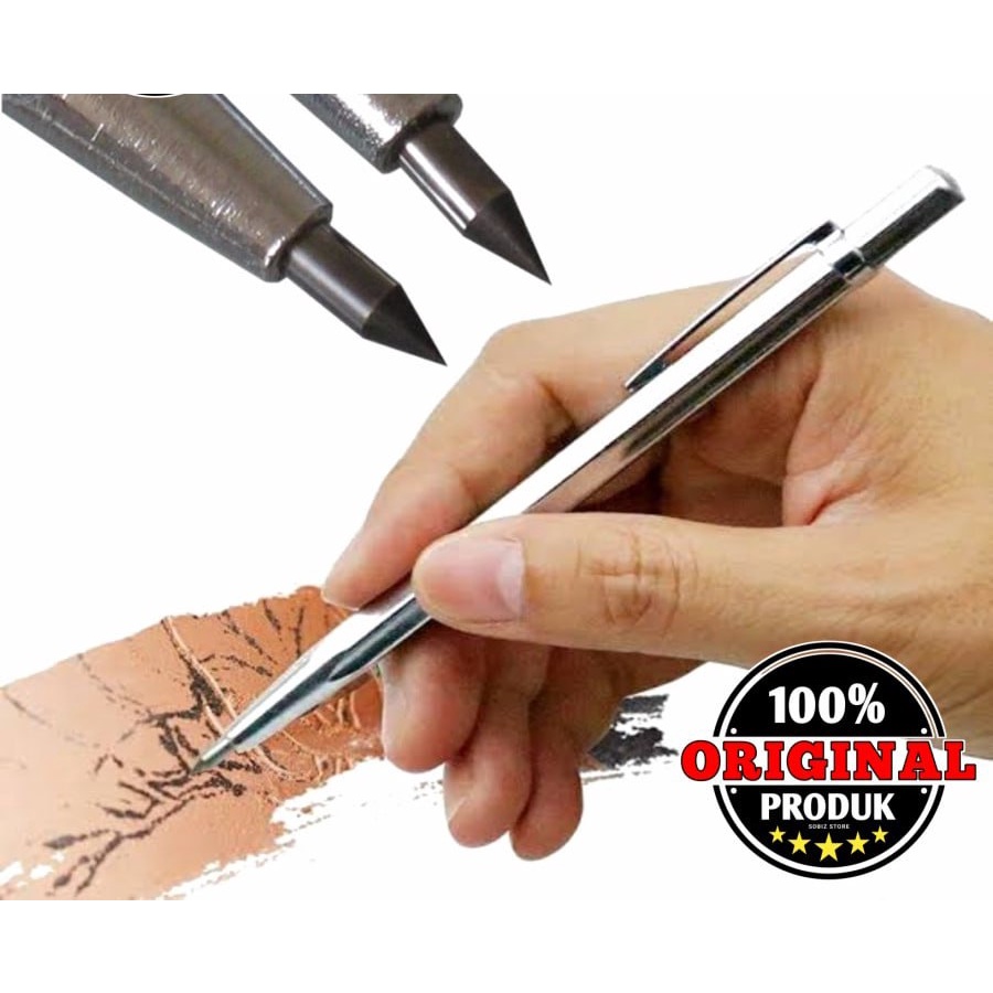 Jual tungsten tip penggores besi baja keramik marking pen mata carbide ...