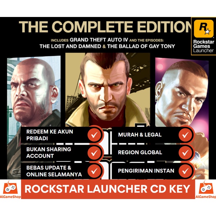 Jual Grand Theft Auto IV The Complete Original PC Games Rockstar ...