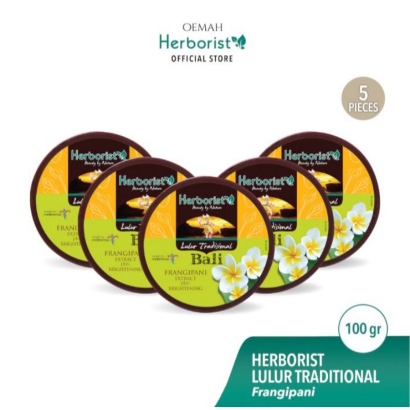 Jual Herborist paket Lulur Tradisional Bali Frangipani 100gr - 5pcs ...