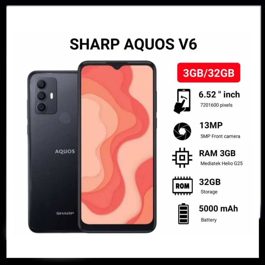 Jual Sharp AQUOS V6 3/32 GB Garansi Resmi | Shopee Indonesia