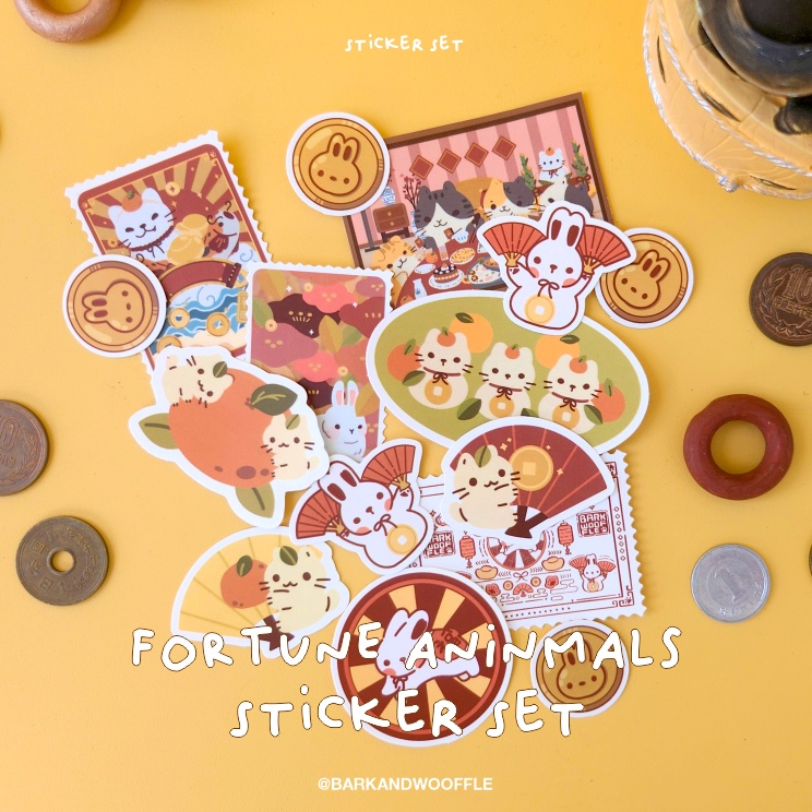 Jual BARK AND WOOFFLE Fortune Sticker Pack / Stiker Die Cut Ilustrasi ...
