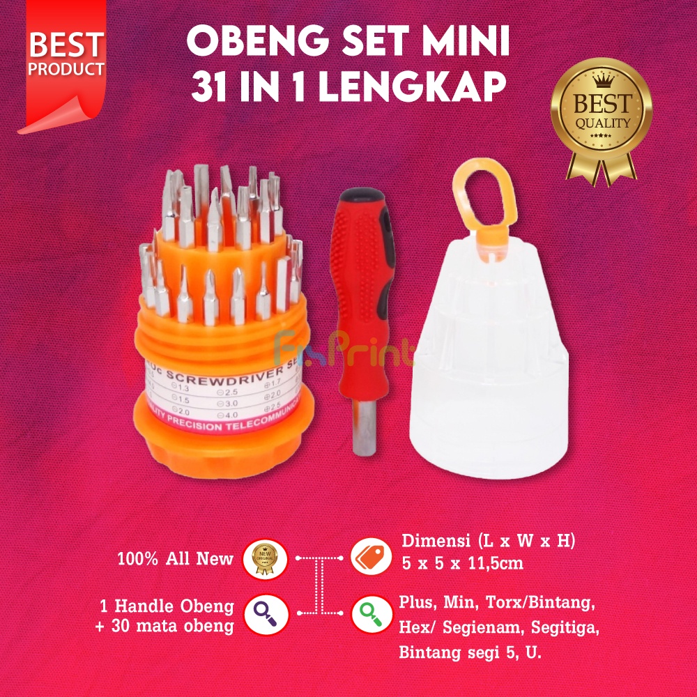 Jual Obeng Set Mini 31 In 1 Lengkap | Shopee Indonesia