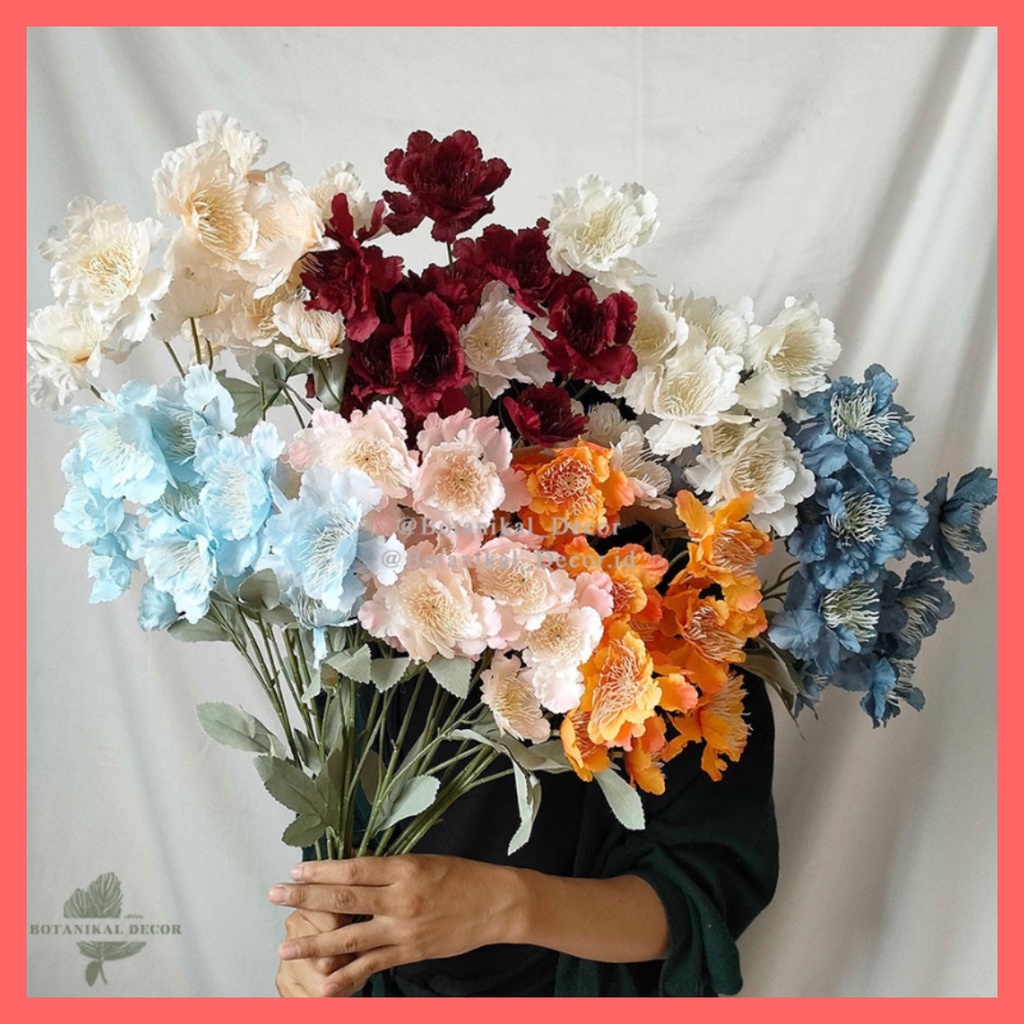 Jual Artificial Flower Buckeye Belle Peony Bunga Plastik Buatan Hias ...