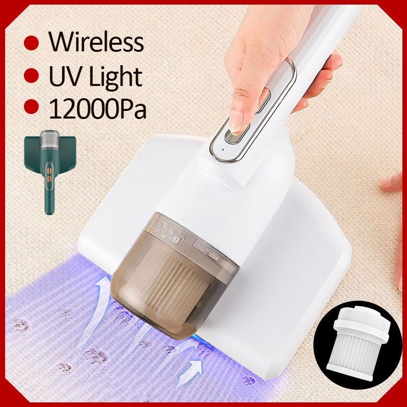 Jual Vacuum Cleaner Mite Remover Dust 10000Pa Suction Wireless Bed ...