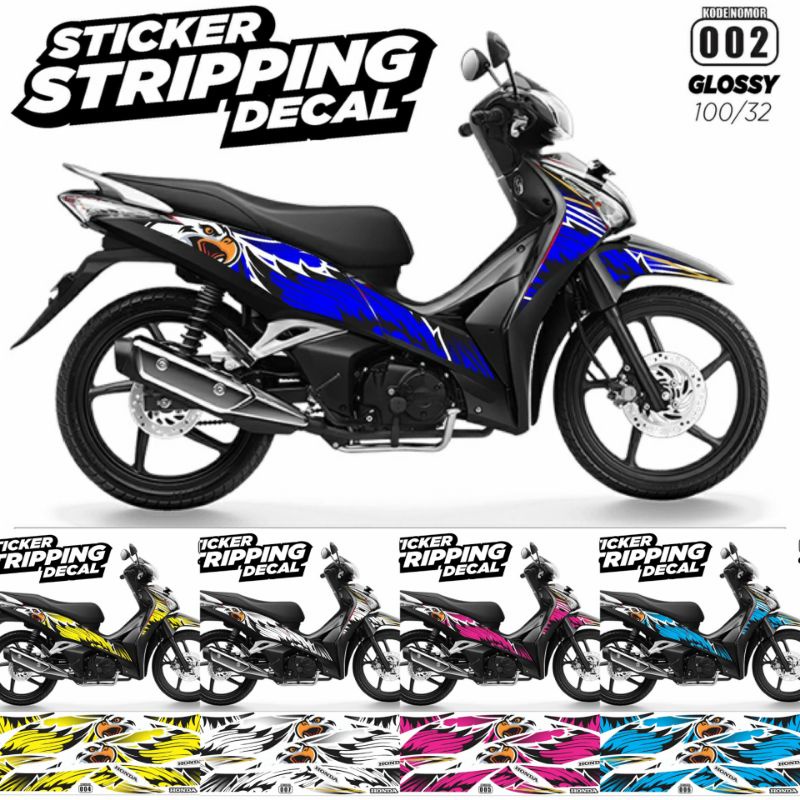 Jual (Bisa COD) striping Supra-X helm-in 125 stiker variasi Supra x ...