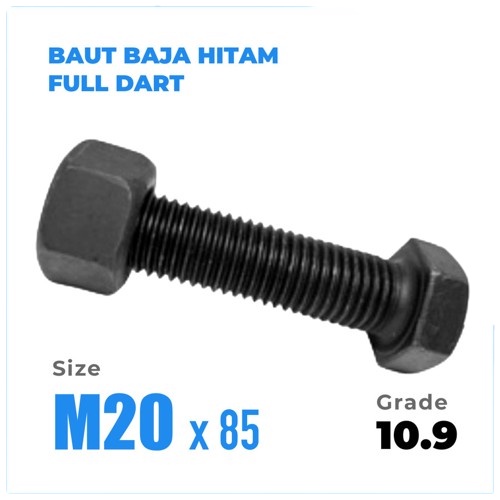Jual BAUT MUR BAJA TS 10.9 [M20x85] FULL SET - BAUT HEX | Shopee Indonesia
