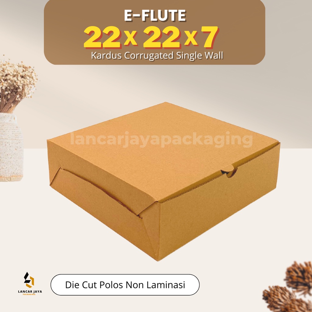 Jual E-FLUTE Box Kardus Coklat Packaging Olshop Souvenir Kotak Kado ...