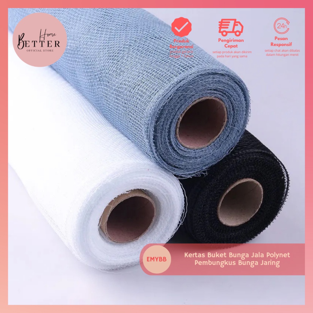 Jual Better Home - Kertas Buket Bunga Jala Polynet Pembungkus Bunga ...
