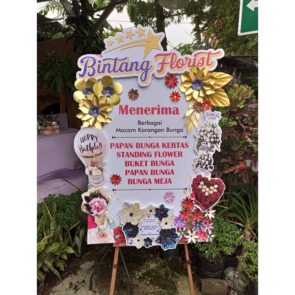 Jual BINTANG FLORIST - PAPAN BUNGA KERTAS / BUNGA PAPAN UCAPAN ...