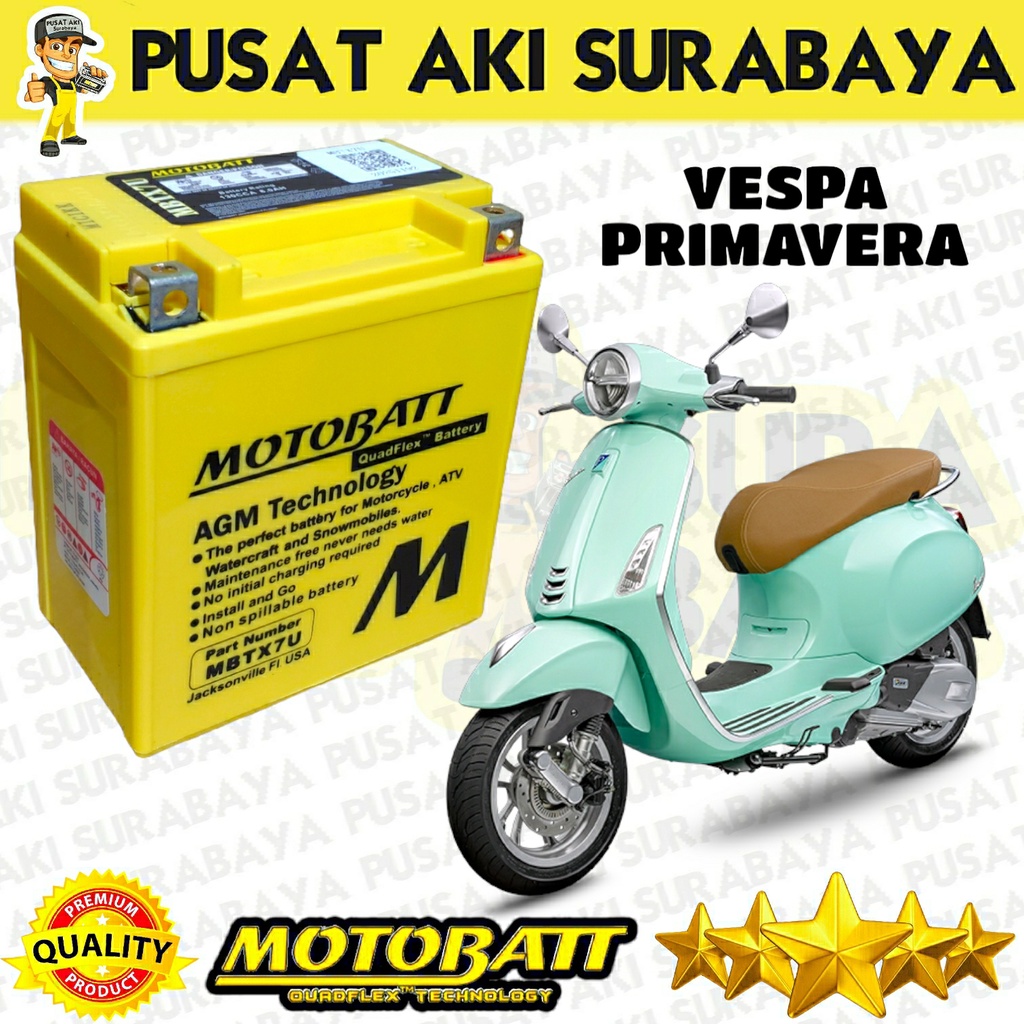 Jual RESMI AKI MOTOBATT MBTX7U VESPA PIAGGIO PRIMAVERA LIBERTY LX 150 MATIC PRINT 150 PUSAT AKI ...