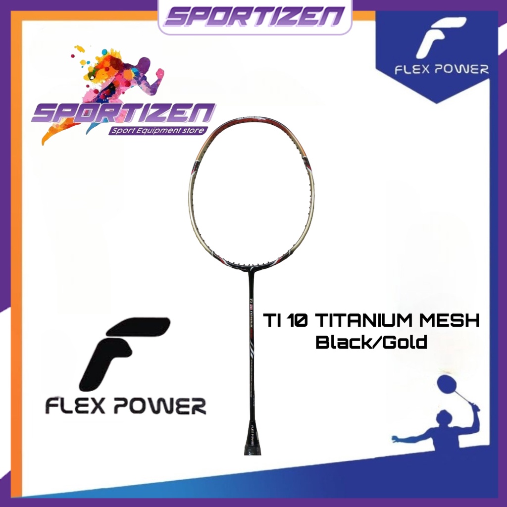 Jual RAKET BADMINTON BULUTANGKIS FLEX POWER TI 10 TITANIUM MESH ...