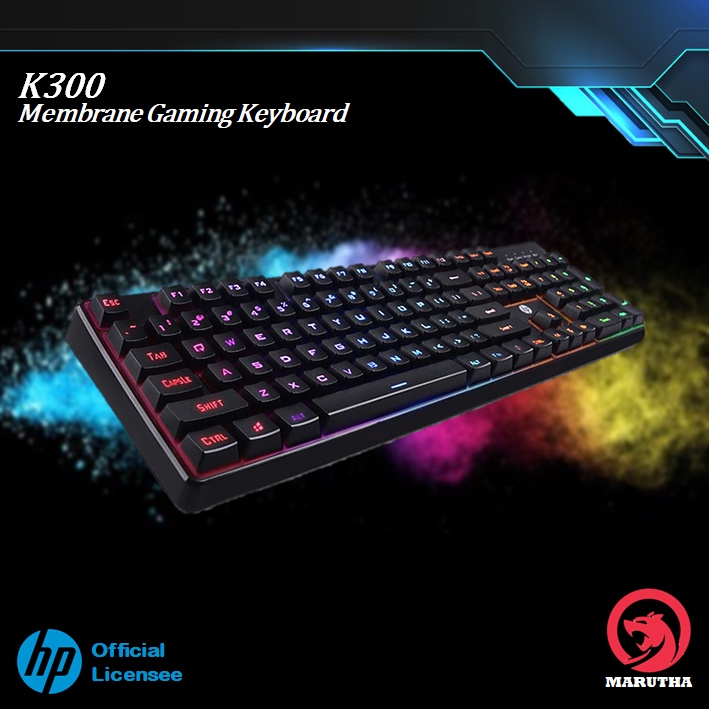 Jual HP Keyboard Gaming Membrane K300 - RGB Membrane Keyboard USB ...