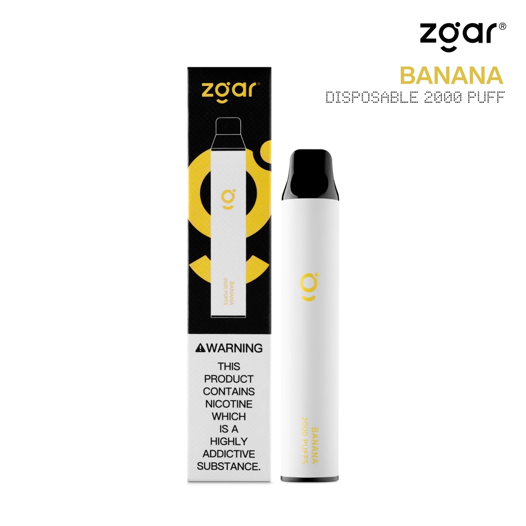 Jual ZGAR Disposable Vape 2000 Puff - Rasa Banana | Shopee Indonesia