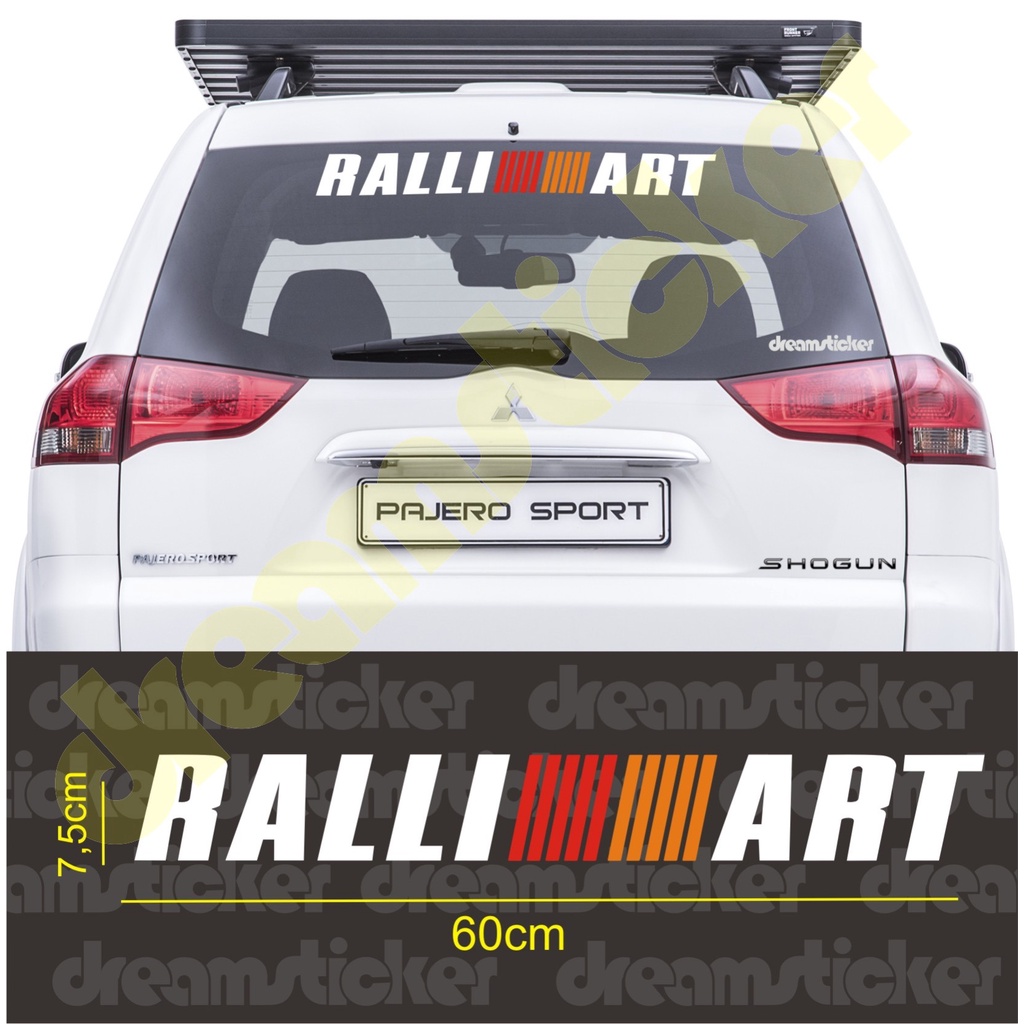 Jual Sticker Stiker Mobil Ralliart Ralli Art Kaca Belakang | Shopee ...
