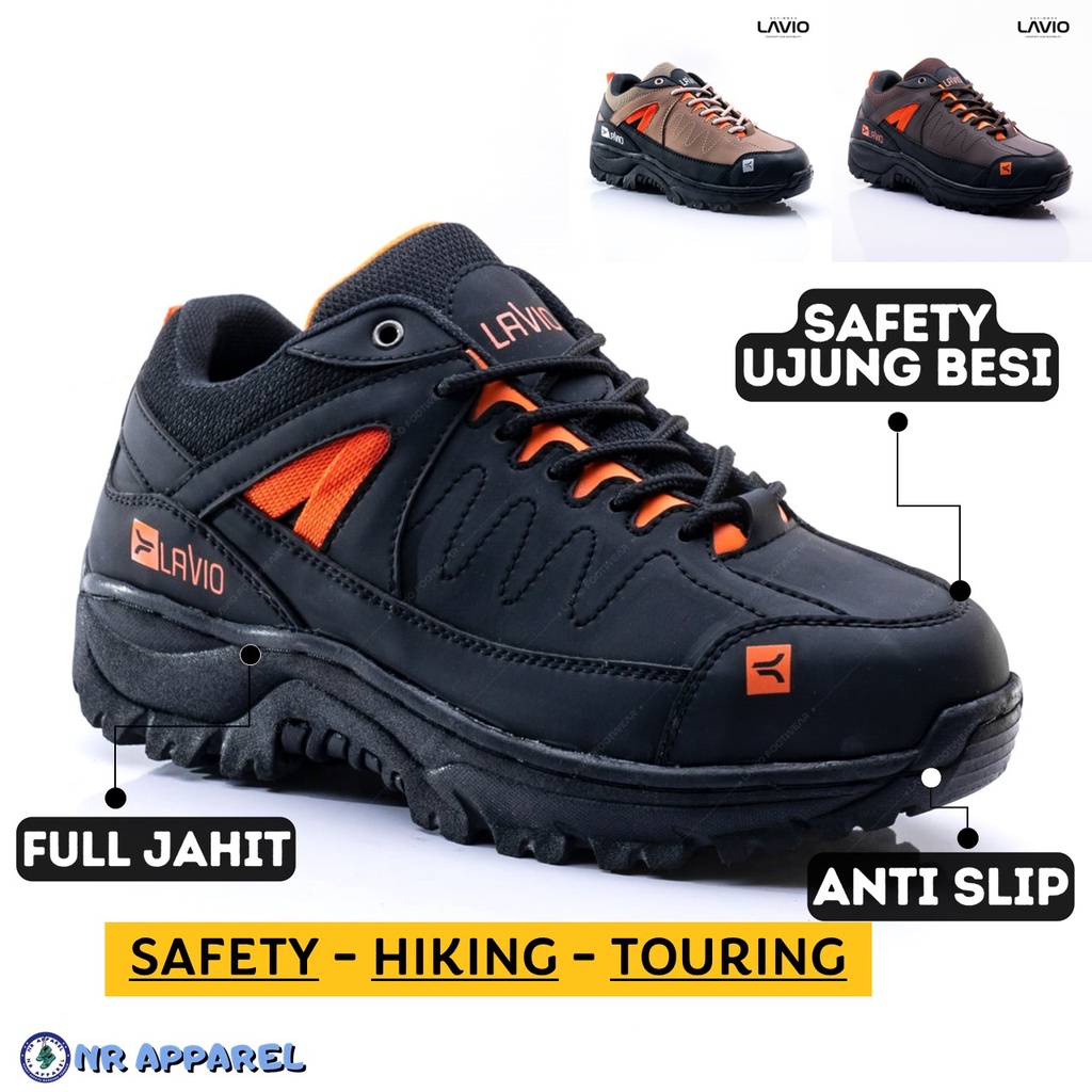 Jual SEPATU SAFETY MURAH HIKING SHOES KULIT FULL JAHIT ANTI-SLIP ...