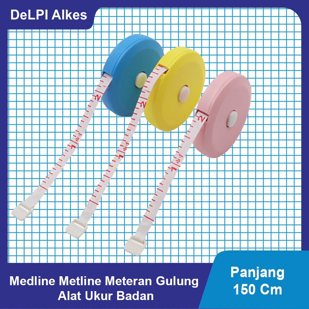 Jual Medline Metline Meteran Gulung Pengukur Badan 150 Cm | Shopee ...