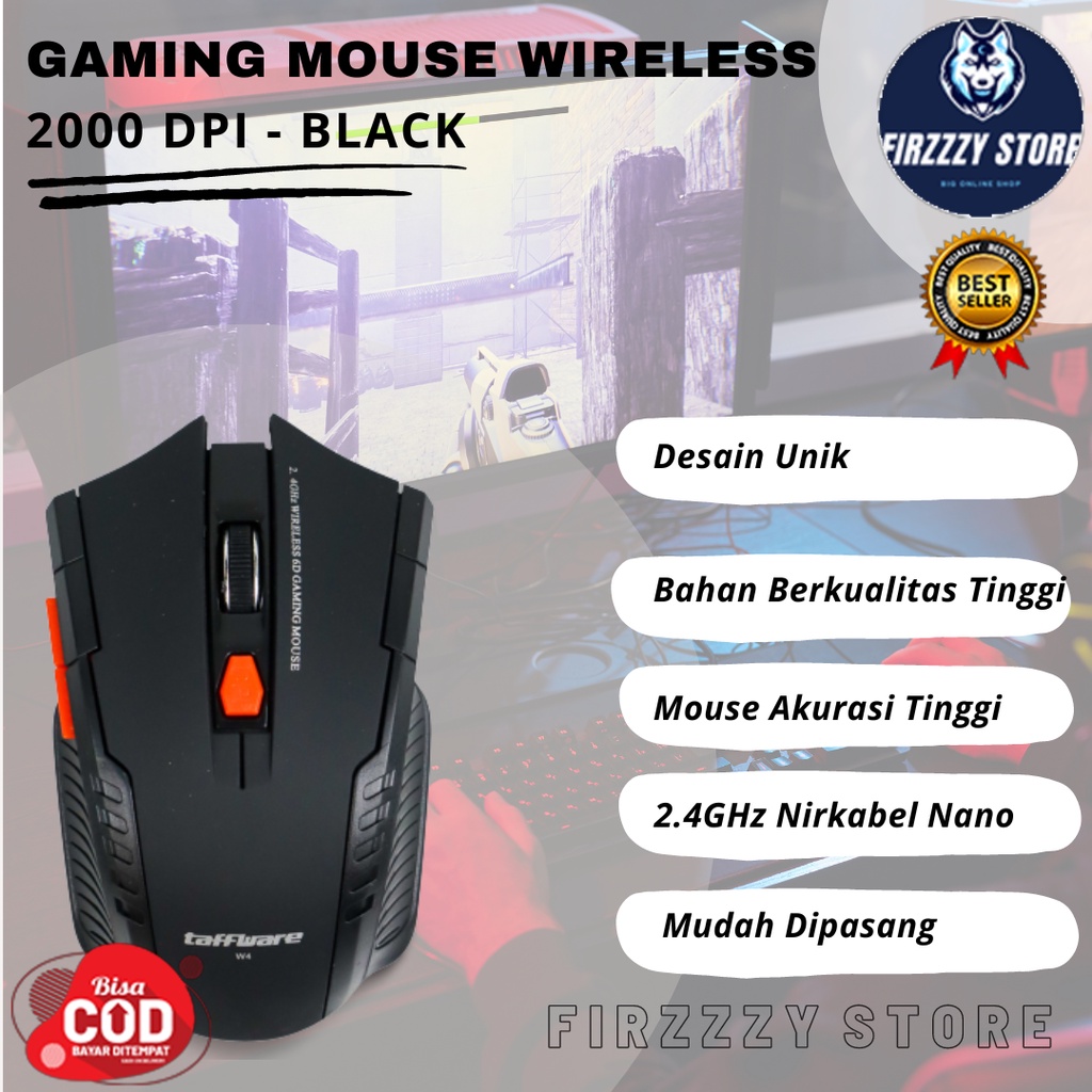 Jual Taffware Mouse Gaming Wireless 2000 DPI | Shopee Indonesia