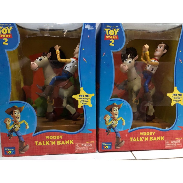 Jual THINKWAY TOYS TOY STORY WOODY RODEO TALKING BANK | Shopee Indonesia