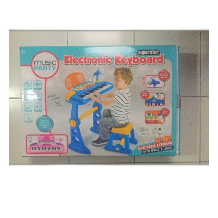 Jual electronik keyboard bangku/mainan piano anak /mainan musical ...