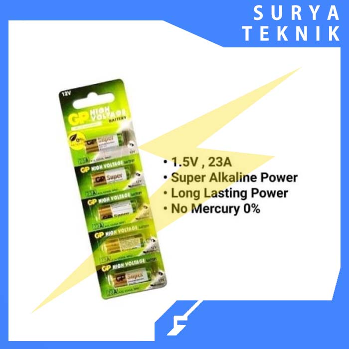Jual Baterai Remot Motor dan Mobil GP Alkaline 23A ORIGINAL A23 MN23 - Alkaline Battery 12 Volt ...