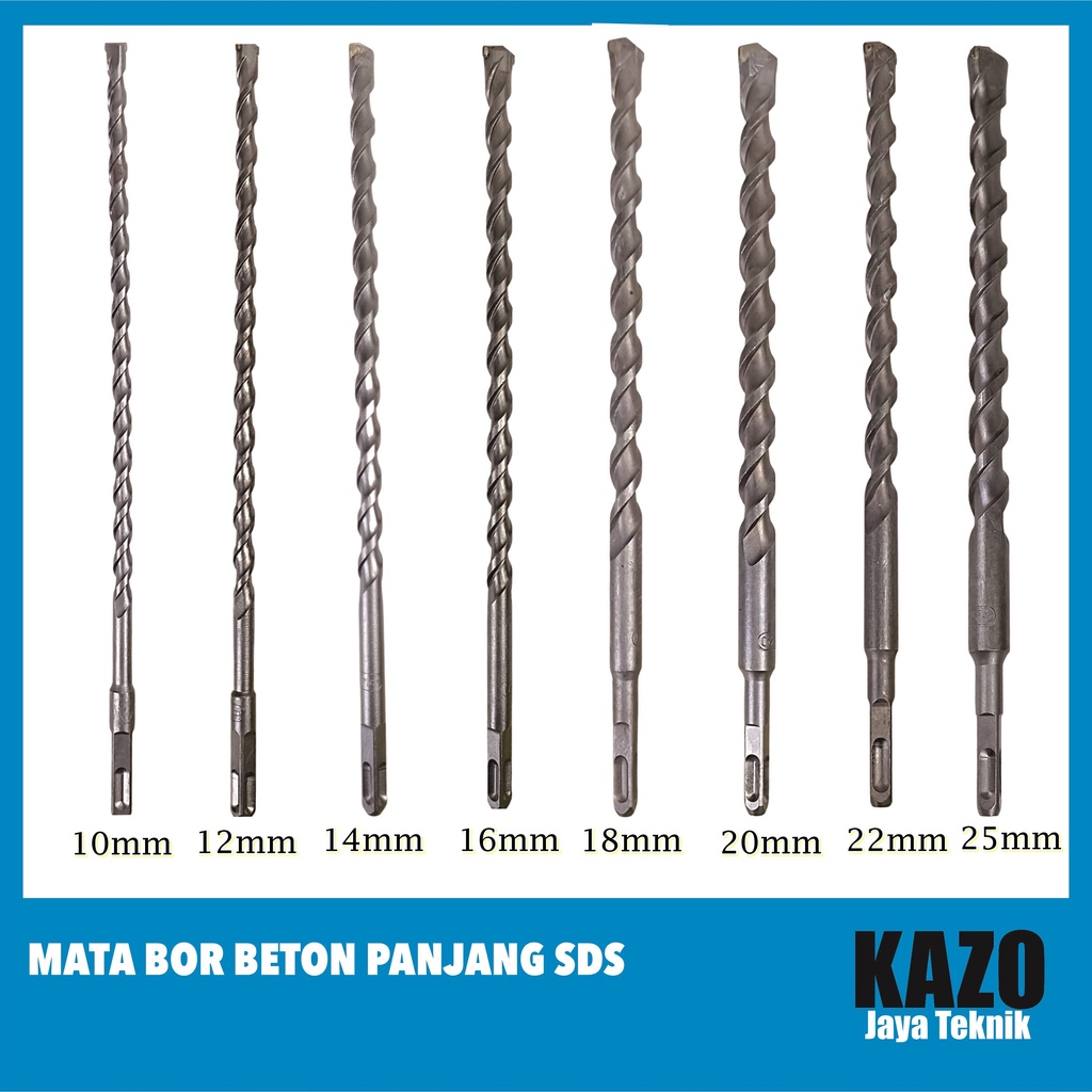 Jual Mata Bor Beton Panjang 10 12 14 16 18 20 22 25mm x 350mm SDS ...