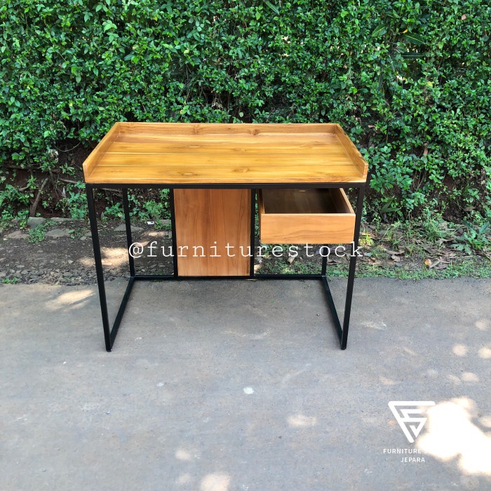 Jual FR1 MEJA KERJA INDUSTRIAL OFFICE MEJA KERJA KAYU JATI SOLID JEPARA ...